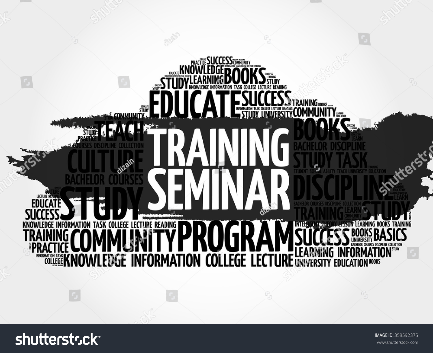 Training Seminar Word Cloud Education Concept: vector de stock (libre ...
