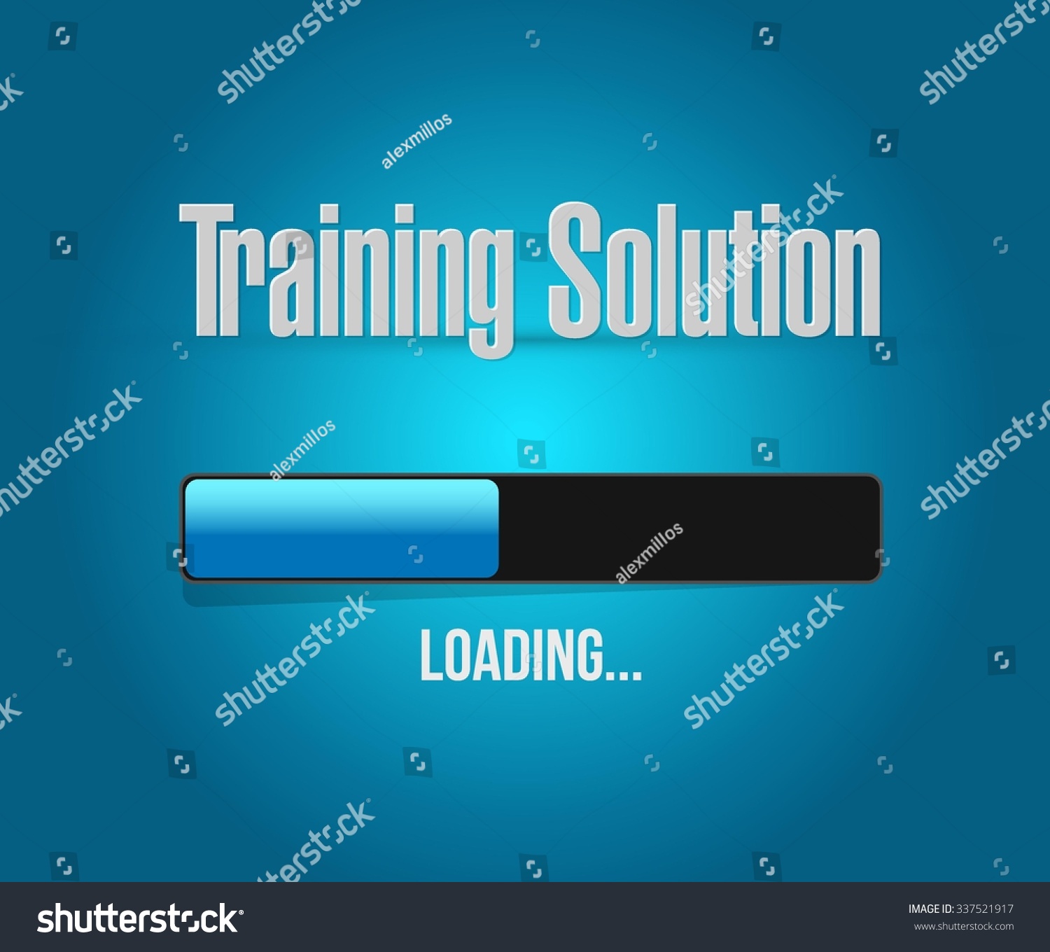 Training Solution Loading Sign Concept Illustration Stock Vector ...