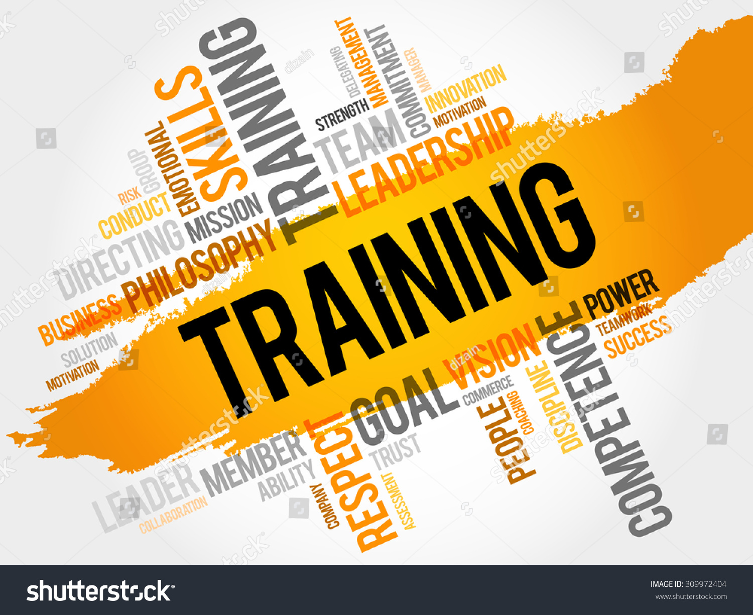 Training Word Cloud Business Concept Stock Vector (Royalty Free) 309972404