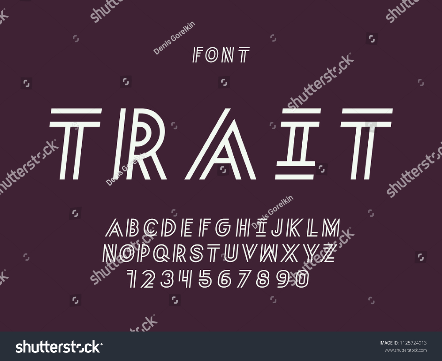 Trait Cursive Font Vector Alphabet Letters: เวกเตอร์สต็อก (ปลอดค่า ...