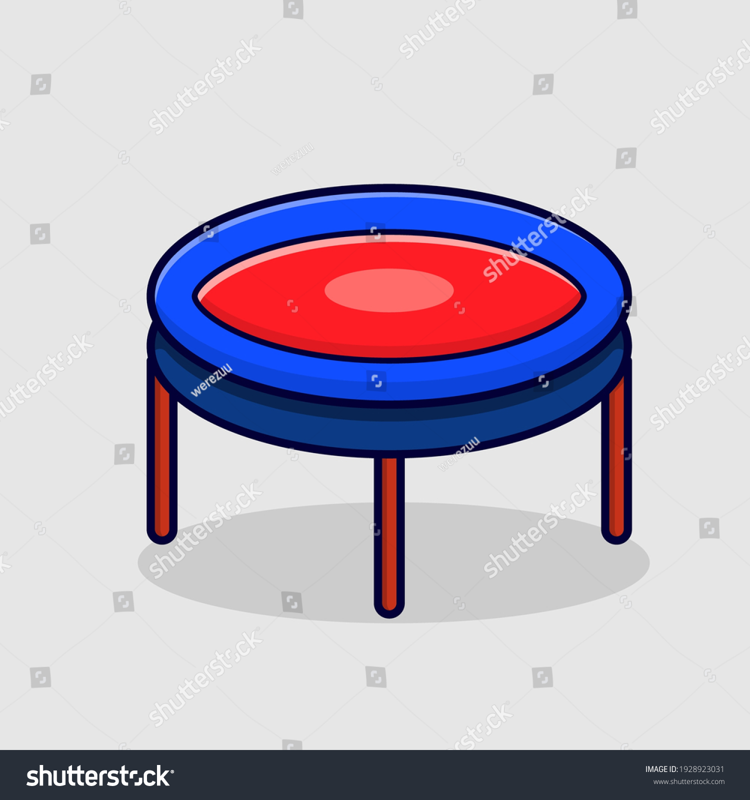 Trampoline Isolated Cartoon Vector Illustration Flat Stock Vector ... Trampoline Isolated Cartoon Vector Illustration Flat Stock Vector ...