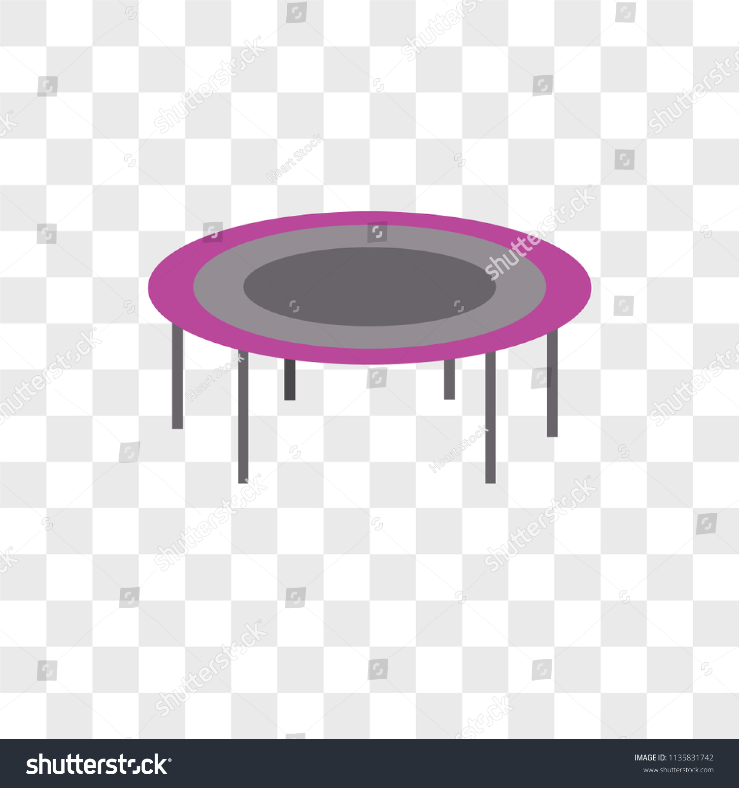 Trampoline Vector Icon On Transparent Background Stock Vector (Royalty ...