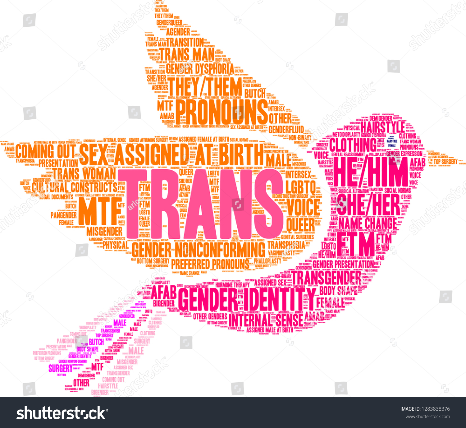 Trans Word Cloud On White Background Stock Vector (Royalty Free ...