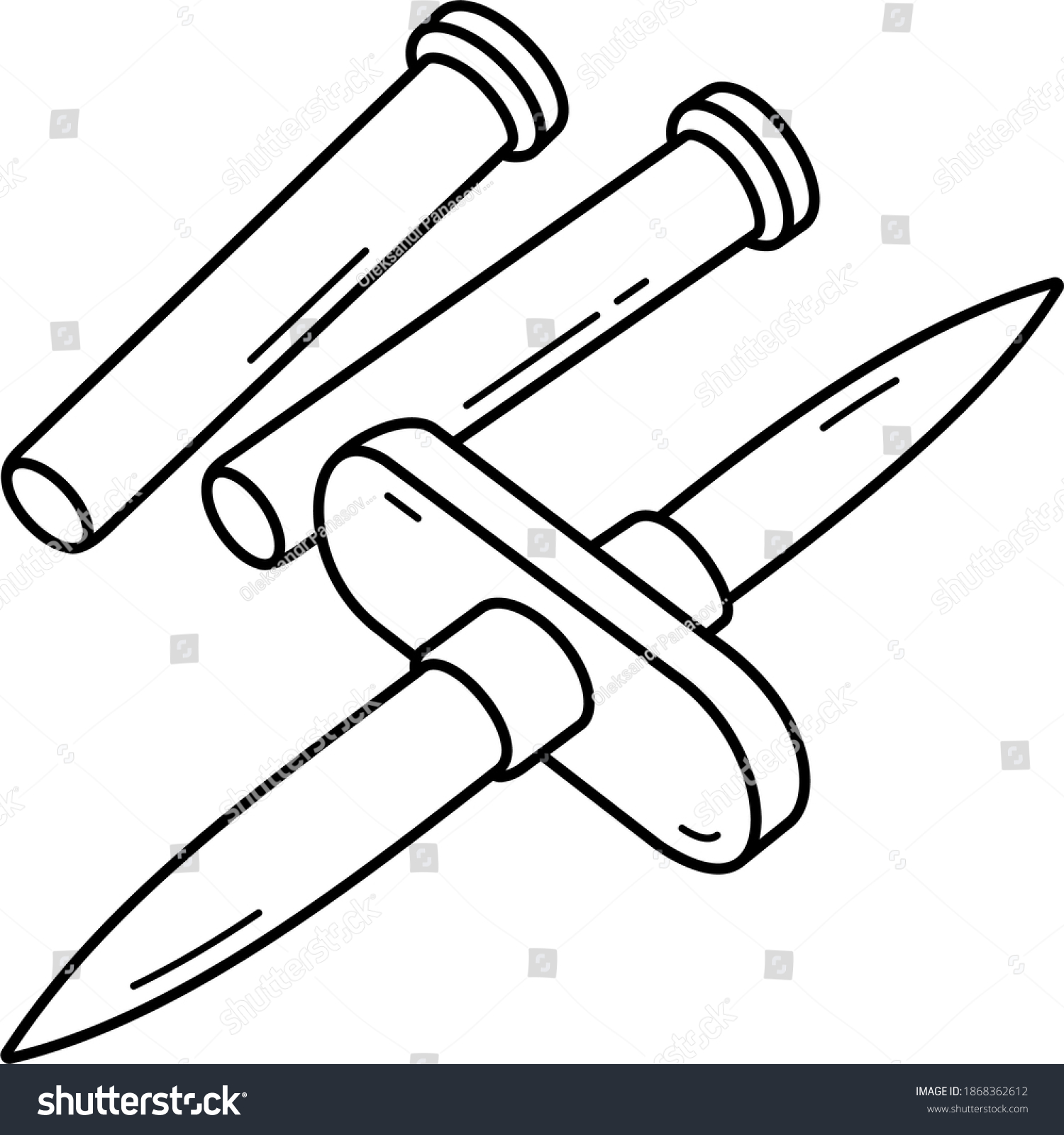 Transfer Spike Vector Outline Illustration Stock Vector (Royalty Free ...