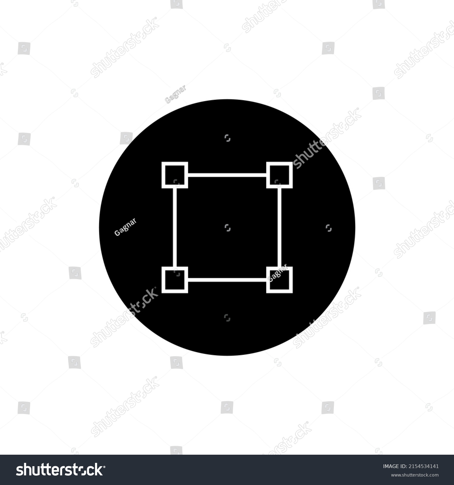 Transform Tool Icon Black Round Stock Vector (Royalty Free) 2154534141 ...
