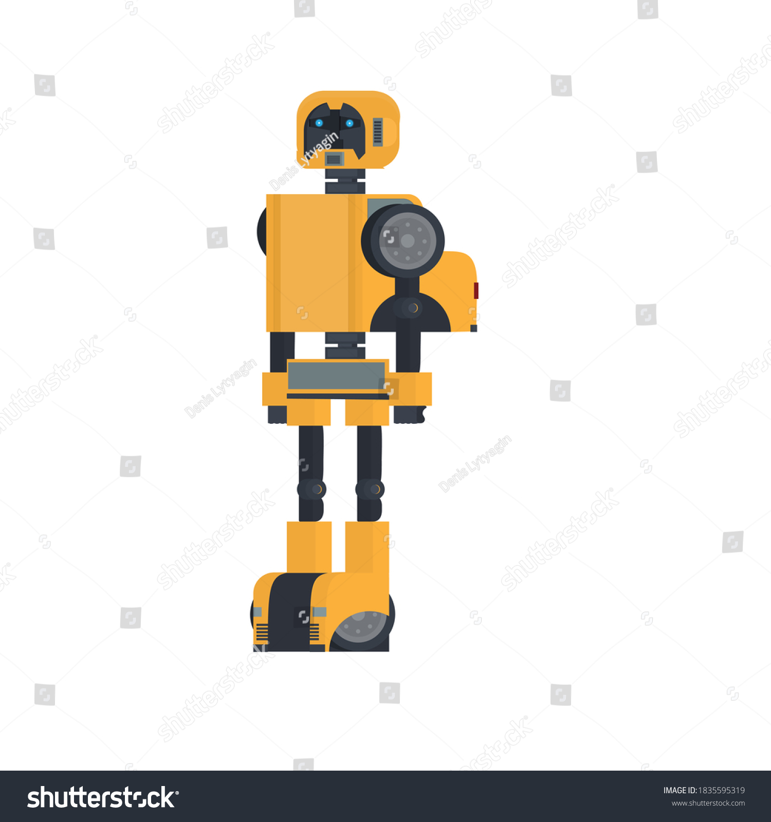 Transformer Robot Robot Transformation Vector Illustration Stock Vector ...