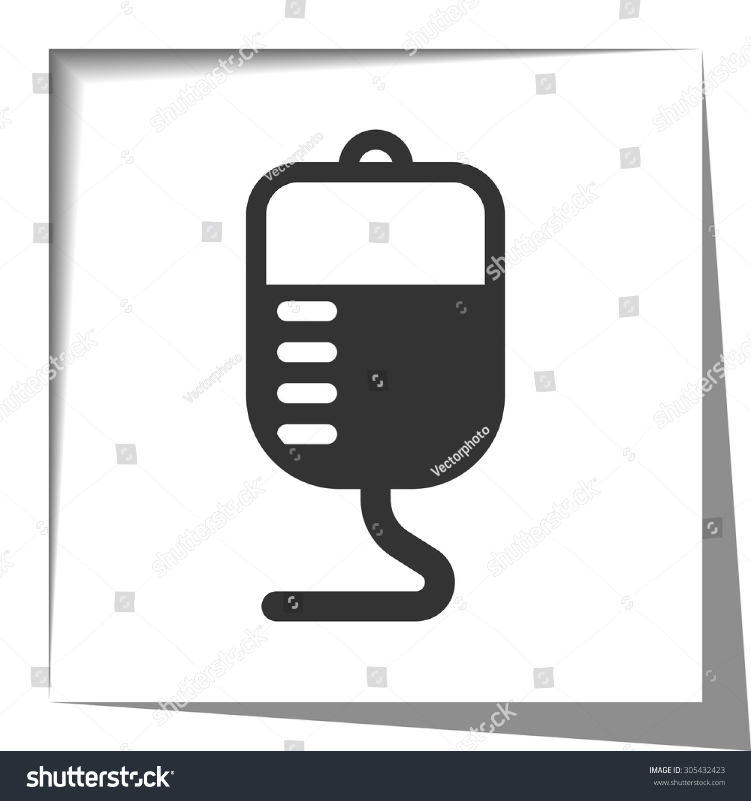 Transfusion Icon Cut Out Shadow Effect Stock Vector (Royalty Free ...