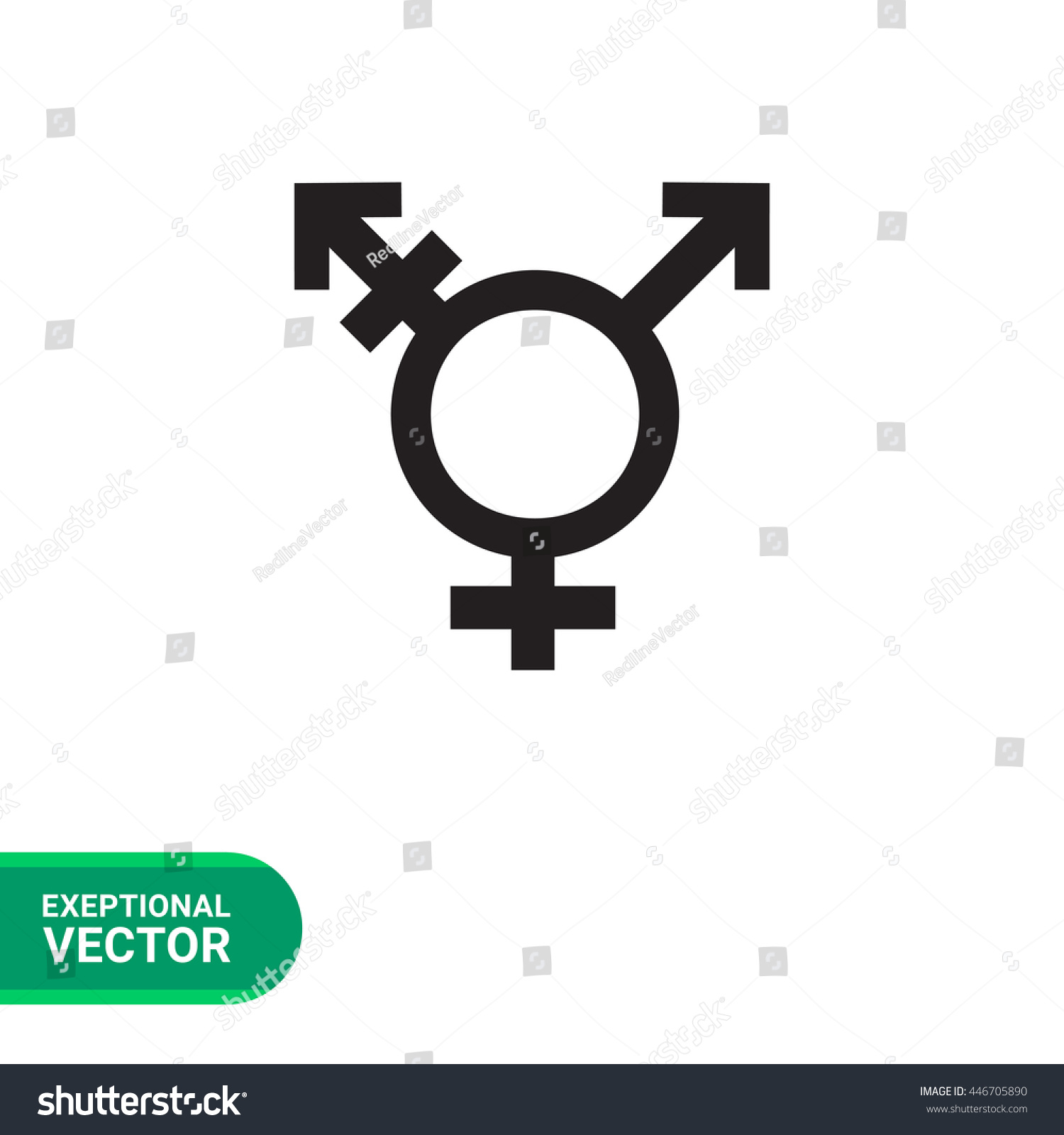 Transgender Symbol Icon Stock Vector (Royalty Free) 446705890 ...