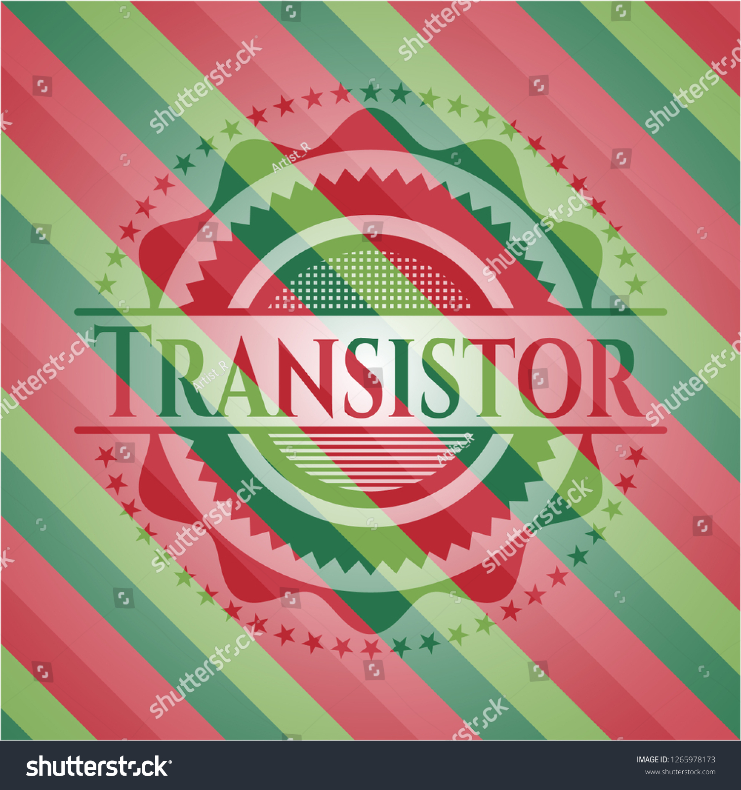 Transistor Christmas Emblem Background Stock Vector (Royalty Free ...