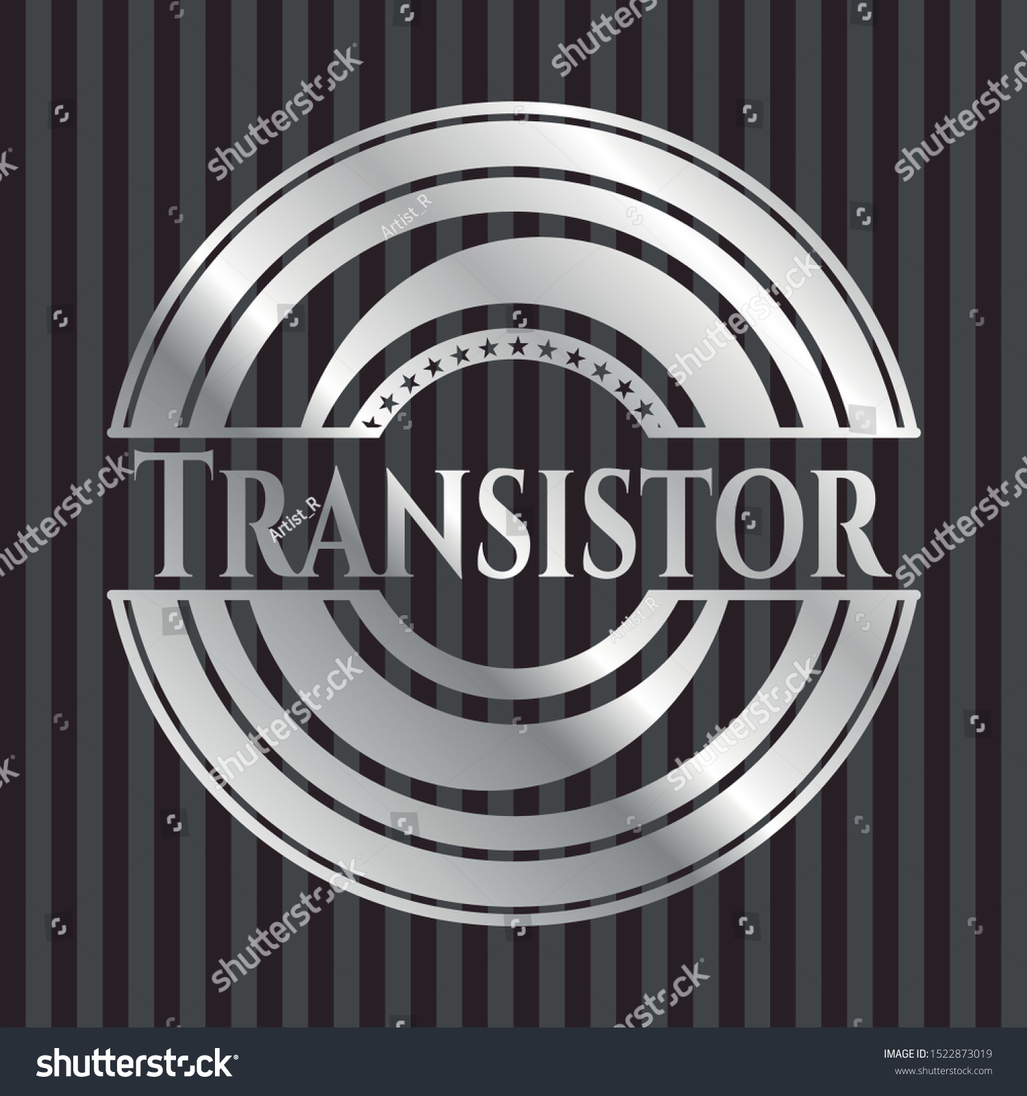 Transistor Silver Badge Vector Illustration Mosaic: vector de stock ...