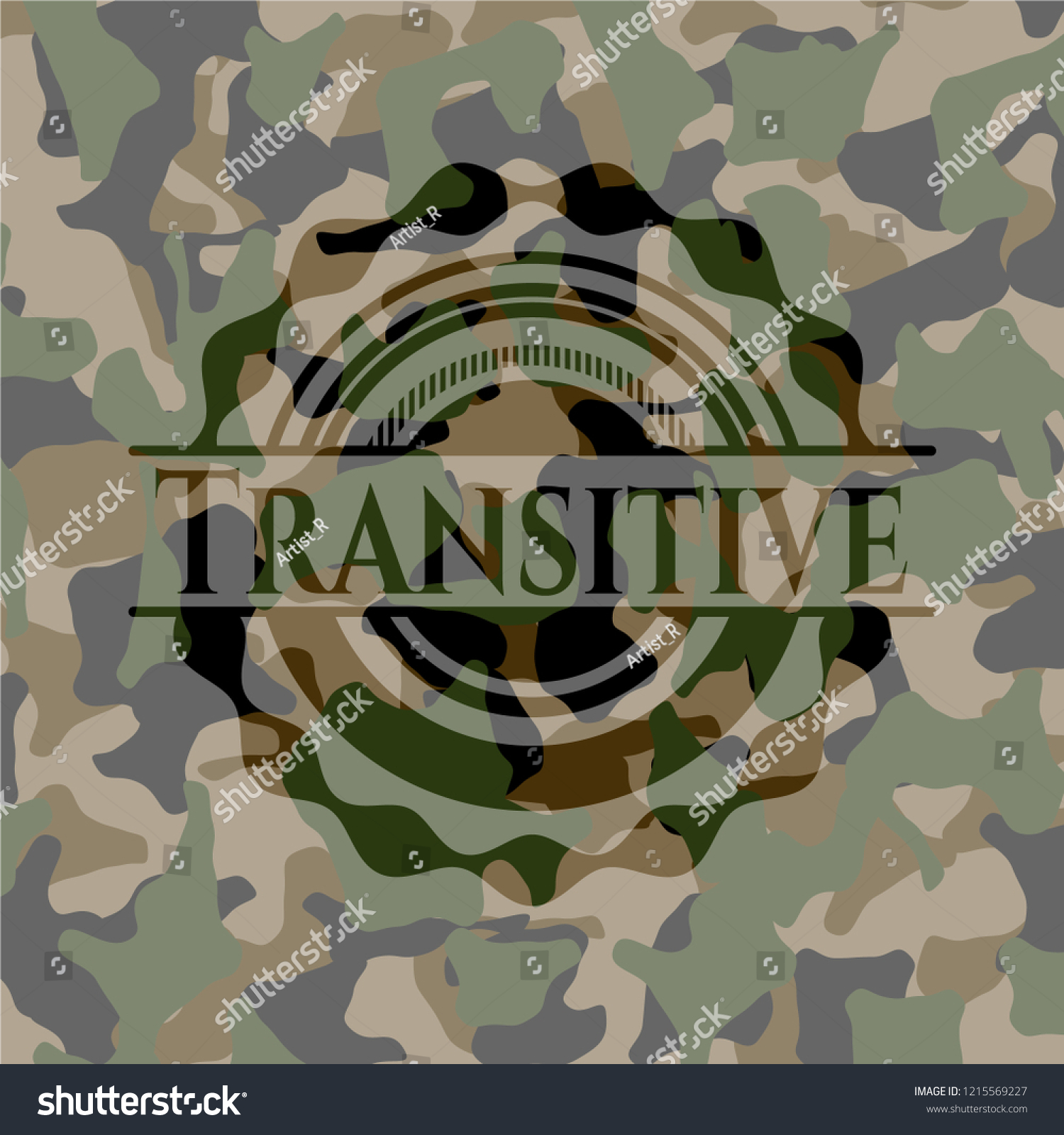 Transitive On Camouflage Texture Stock Vector (Royalty Free) 1215569227 ...