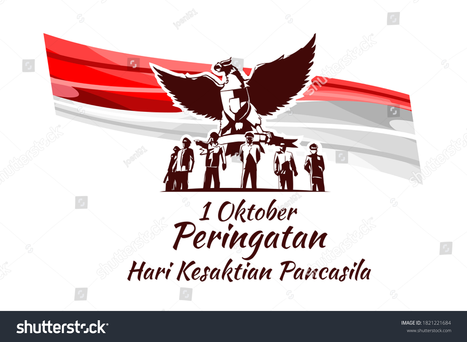 Translation October 1 Commemoration Pancasila Sanctity Stock Vector ... Translation October 1 Commemoration Pancasila Sanctity Stock Vector ...