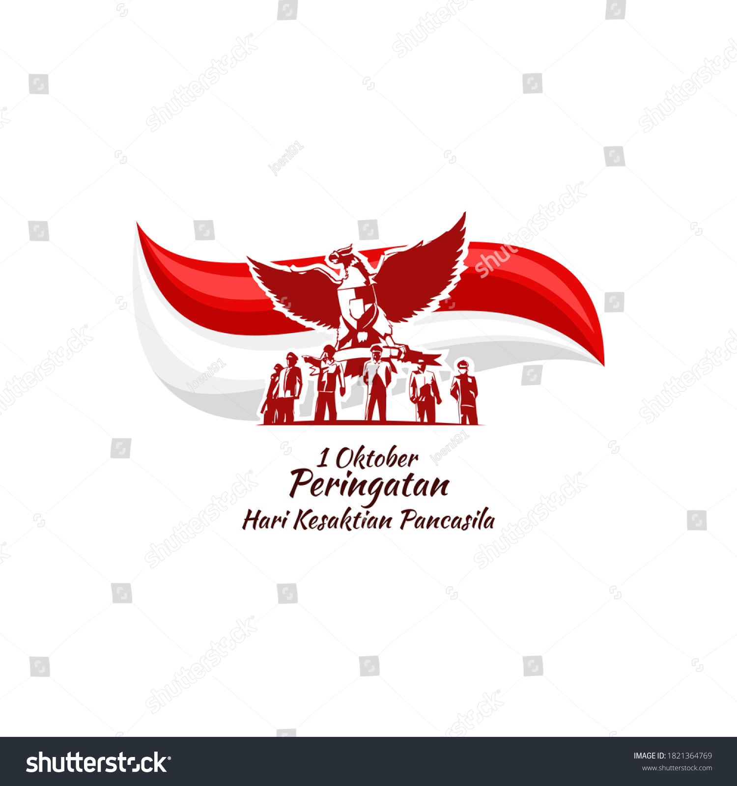 Translation October 1 Commemoration Pancasila Sanctity Stock Vector ... Translation October 1 Commemoration Pancasila Sanctity Stock Vector ...