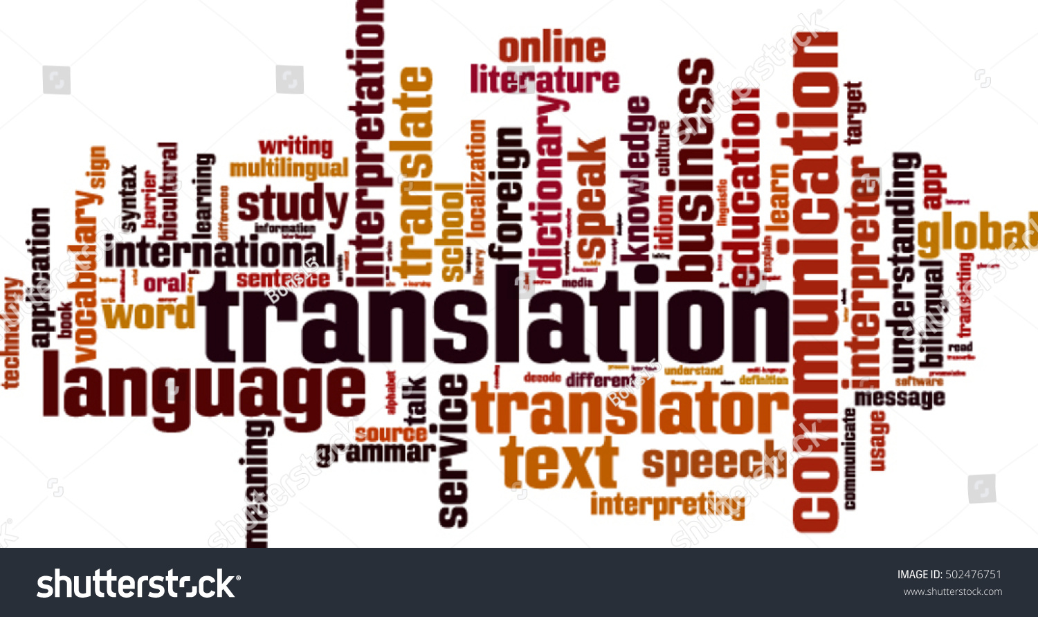 Translation Word Cloud Concept Vector Illustration Stock Vector ...
