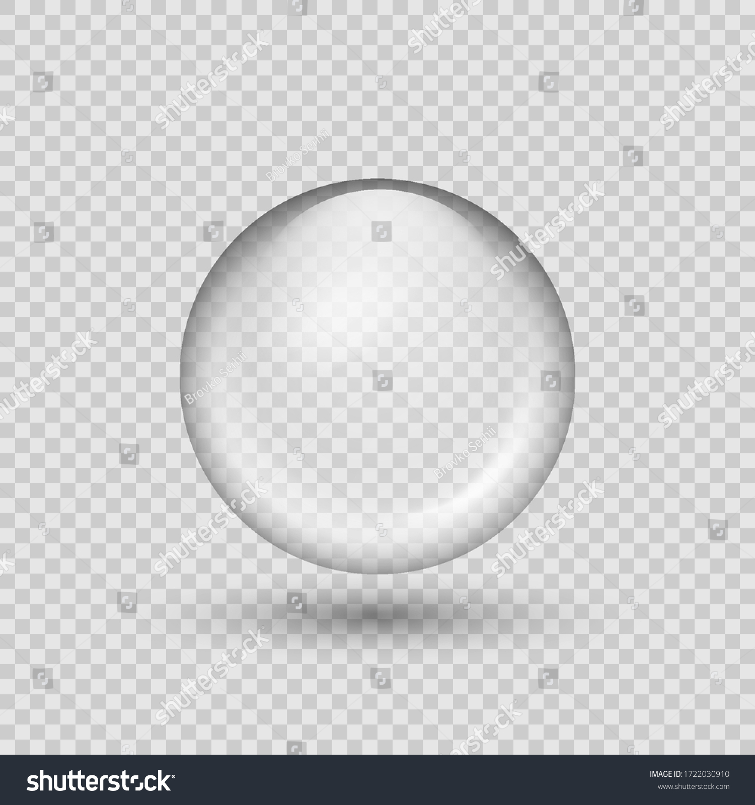 Translucent Sphere Shadow On Transparent Background Stock Vector ...