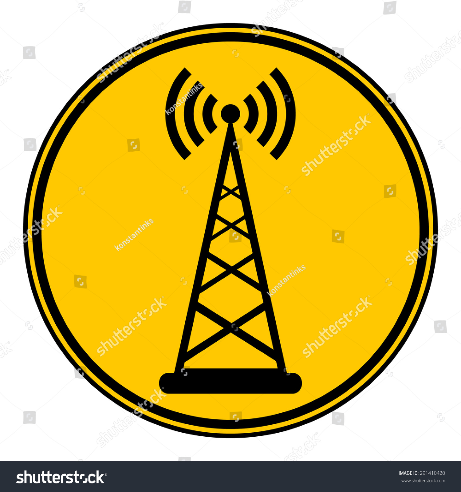 Transmitter Button On White Background Vector Stock Vector (Royalty ...
