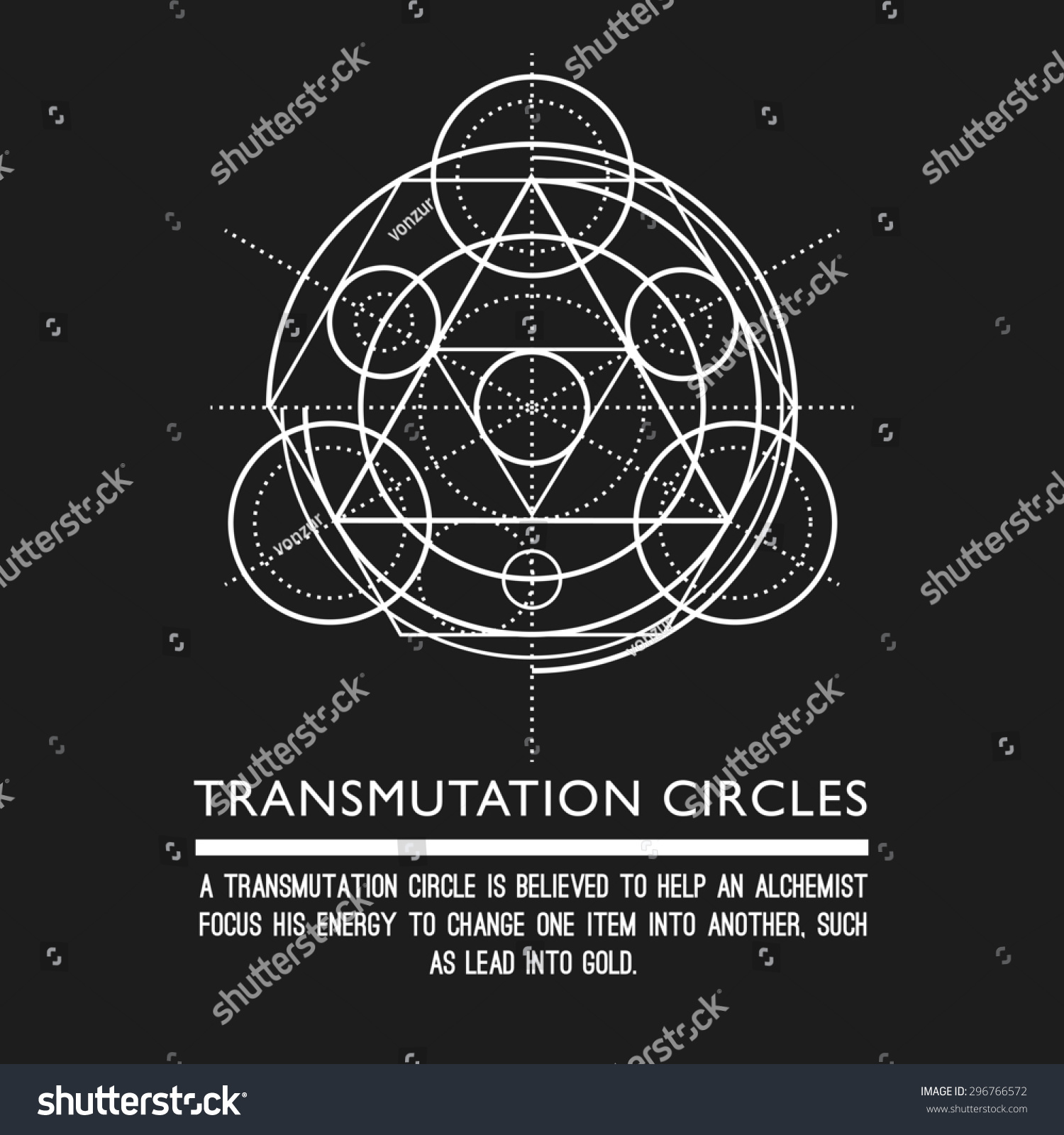 Transmutation Circles Sacred Geometry Stock Vector Stock Vector ...