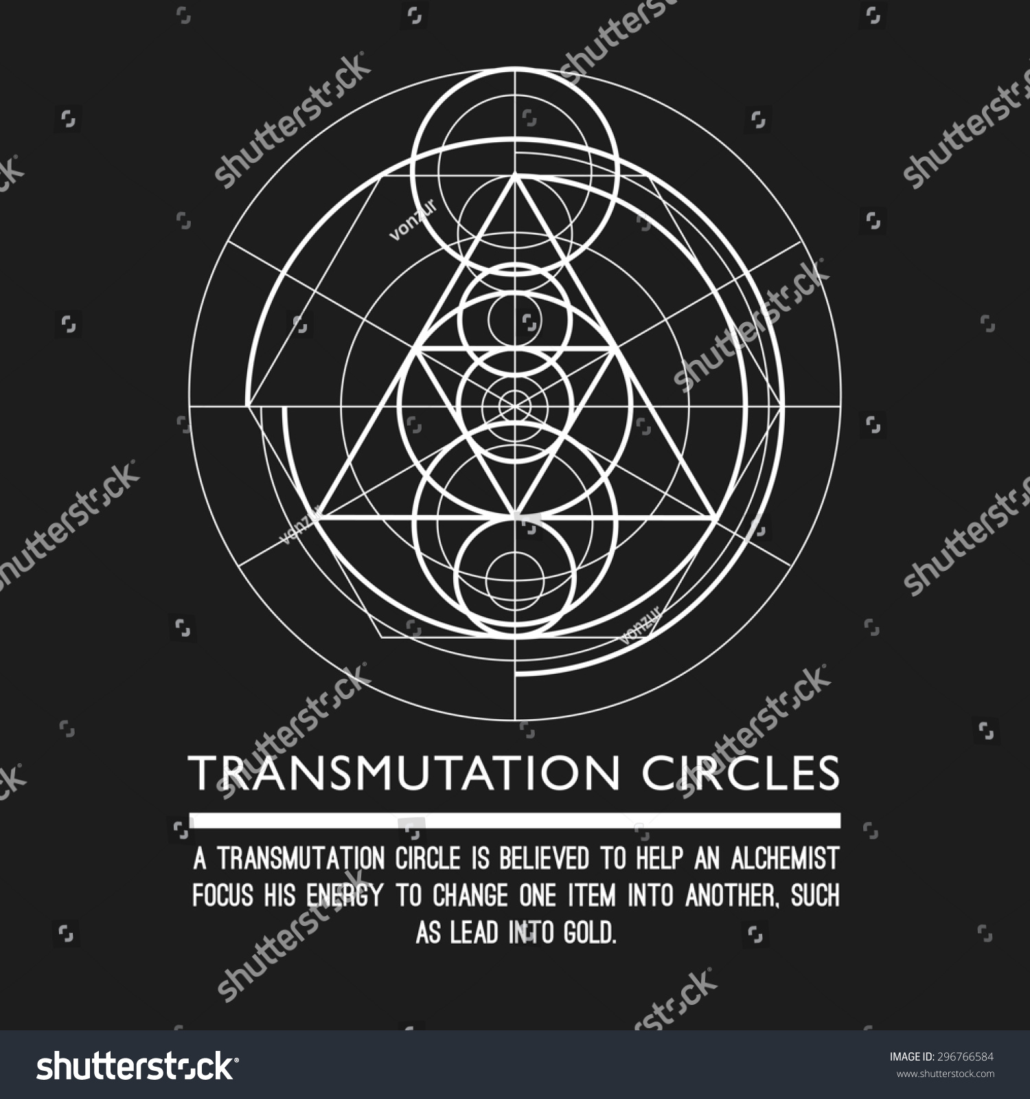 Transmutation Circles Space Gate Sacred Geometry Stock Vector (Royalty ...