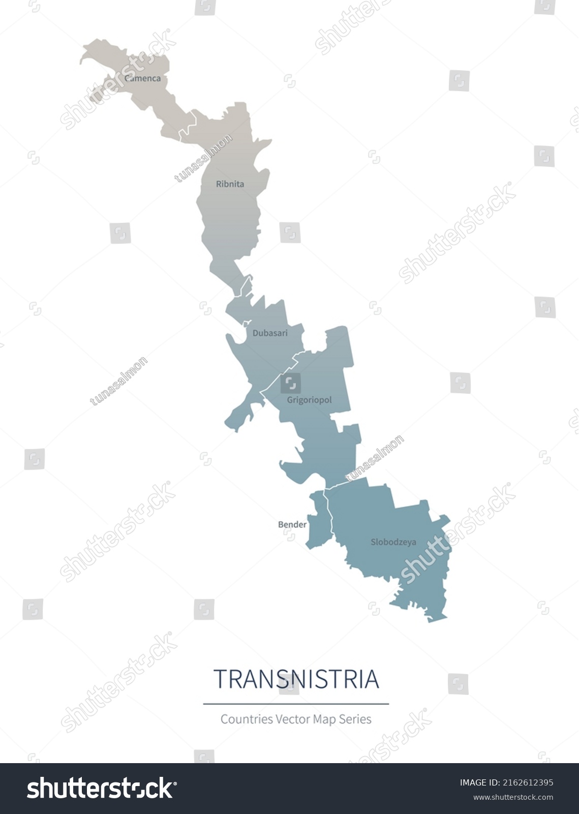 Transnistria Vector Map Europe Countries Map Stock Vector (Royalty Free ...