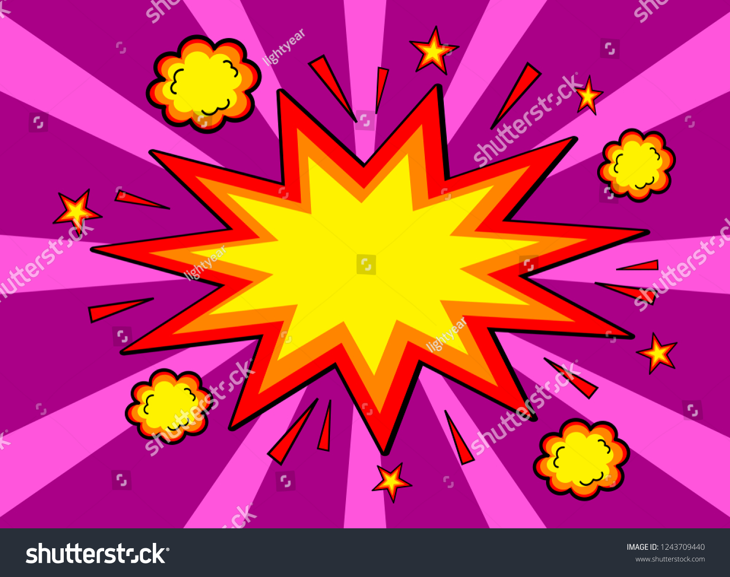 Transparent Background Boom Comic Book Explosion: vector de stock ...