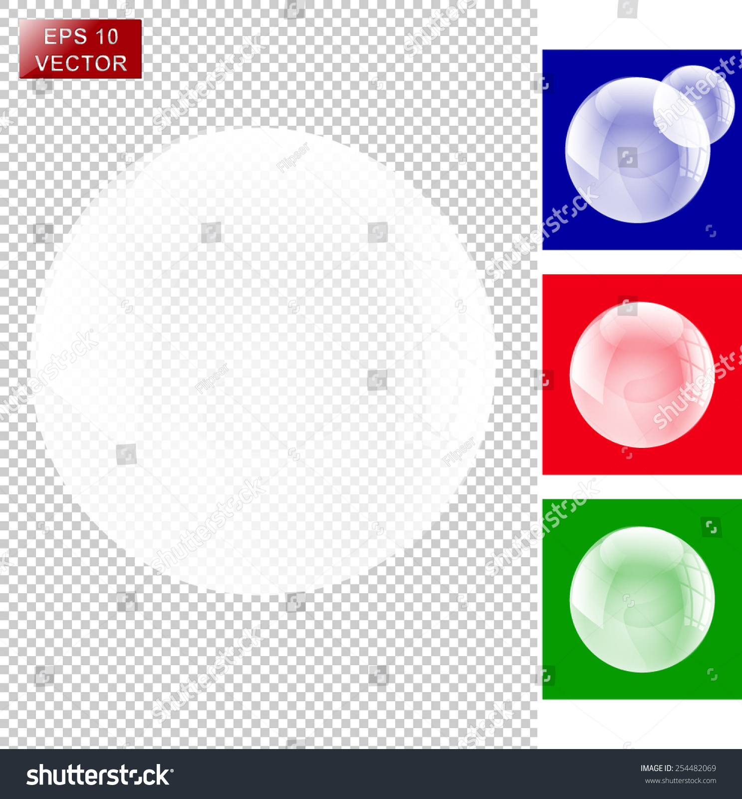 Transparent Ball Vector Drawing Stock Vector (Royalty Free) 254482069