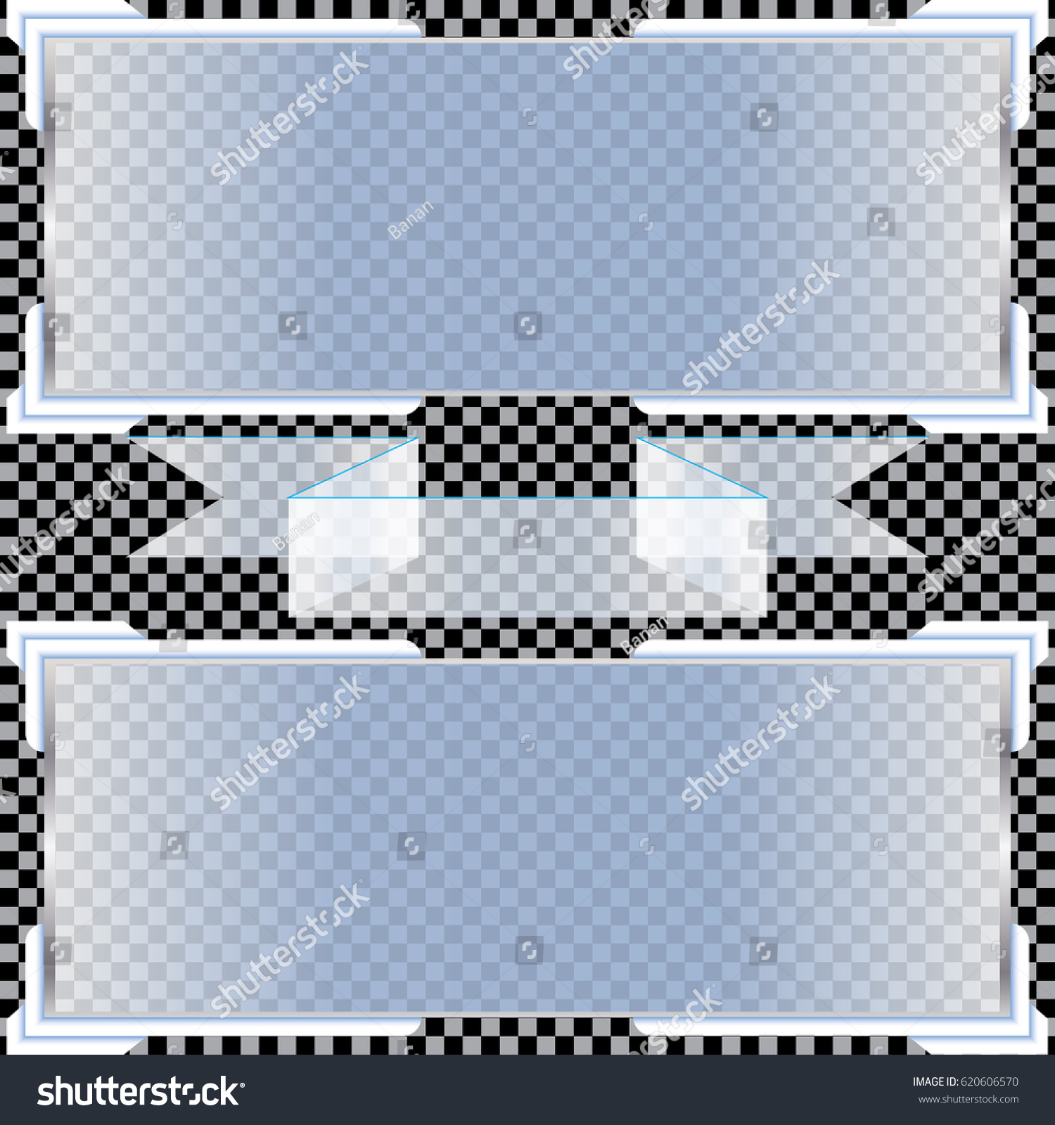 Transparent Banners Isolated Vector Illustration Stock Vector (Royalty ...