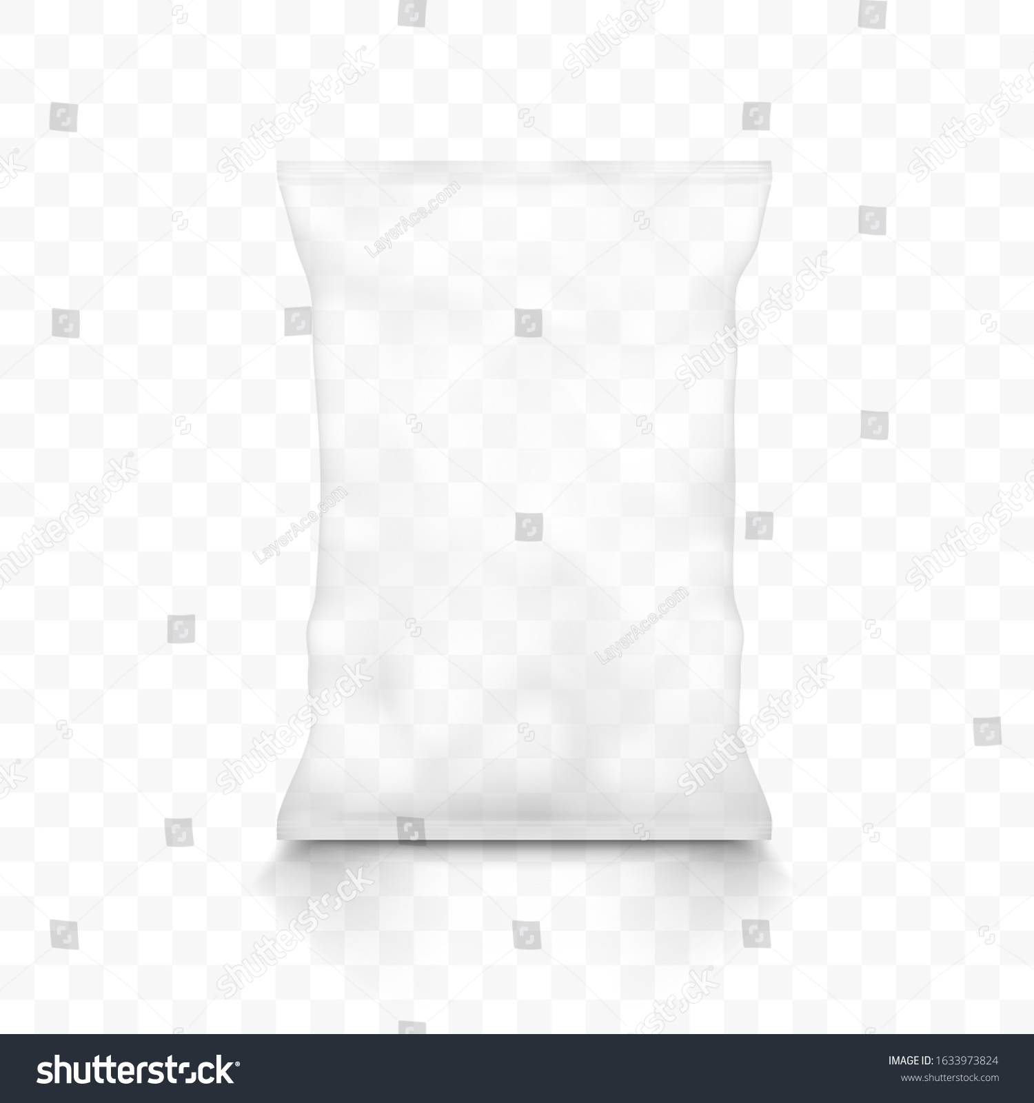 Transparent Empty Plastic Snack Bag Packaging Stock Vector (Royalty ...