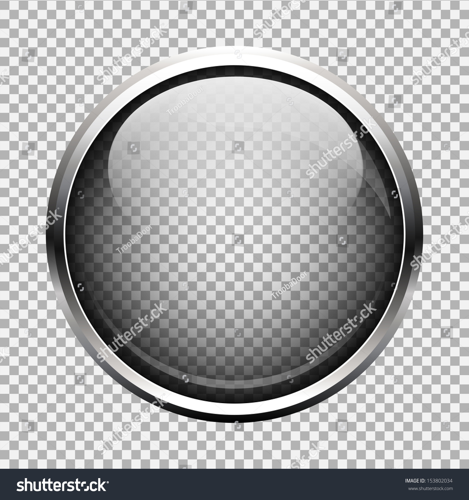 Transparent Glass Button Vector de stock (libre de regalías)153802034 ...