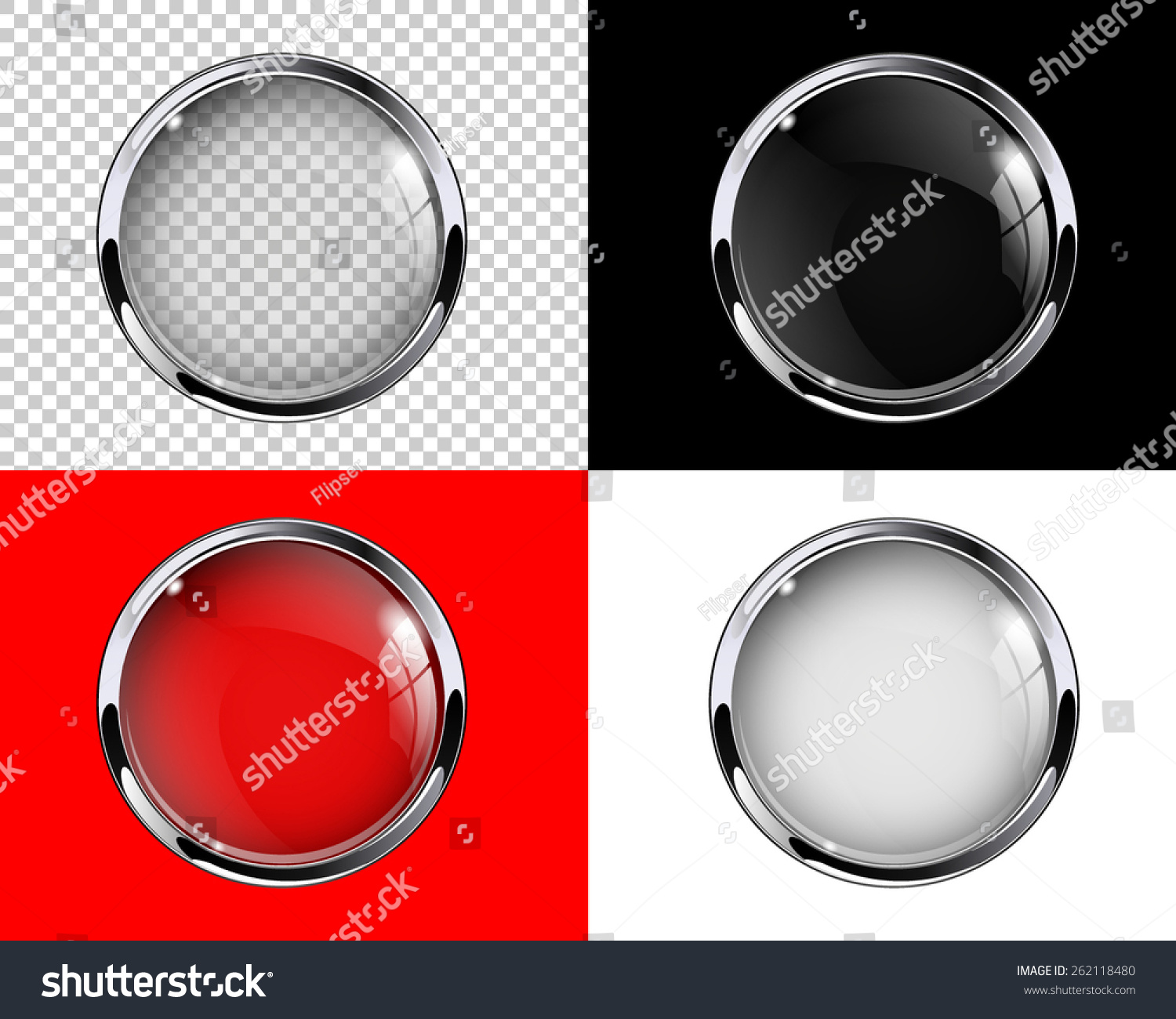 Transparent Glass Button Round Web Icon Stock Vector (Royalty Free ...