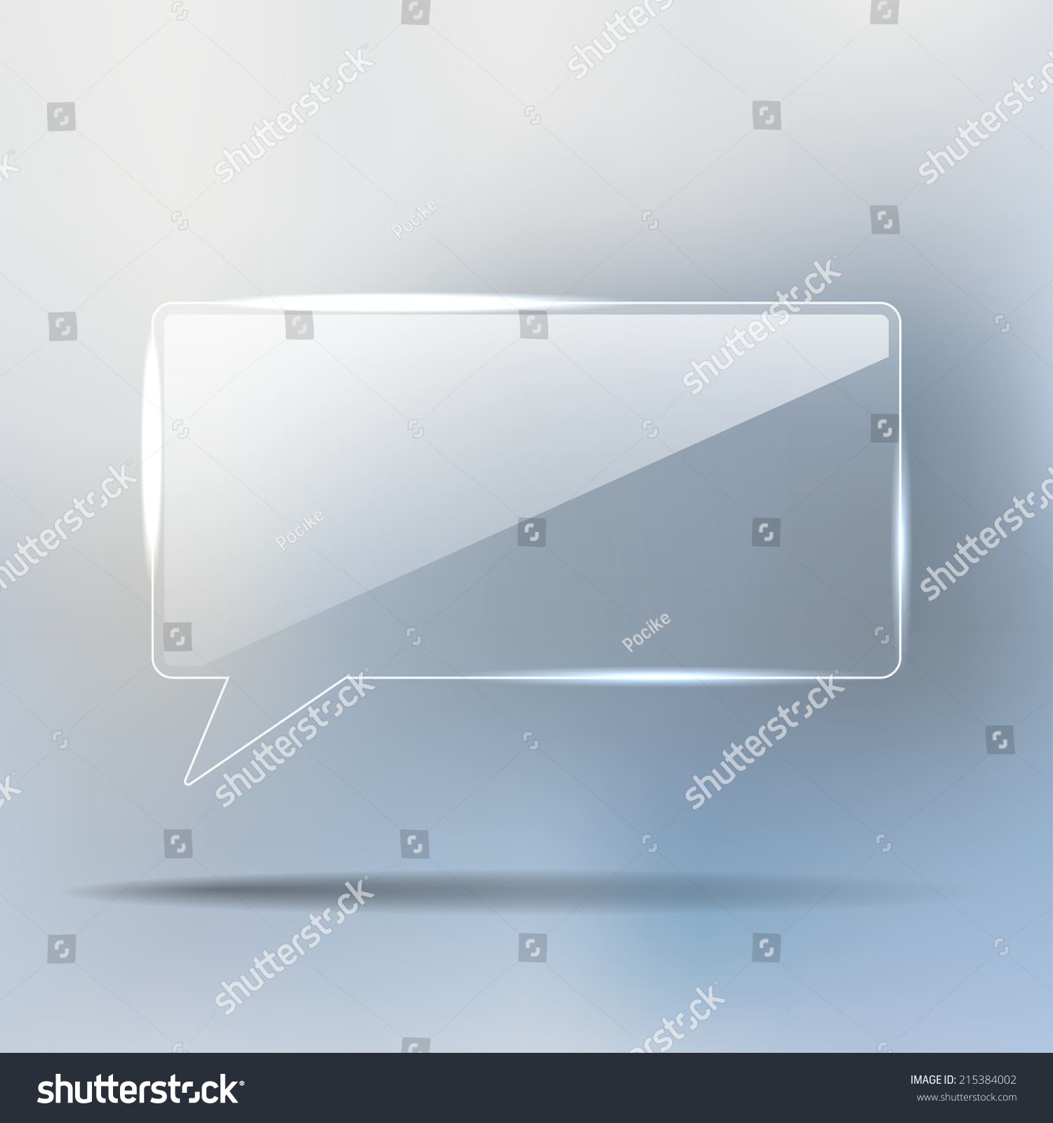 Transparent Glass Chat Box Vector Format Stock Vector (Royalty Free ...