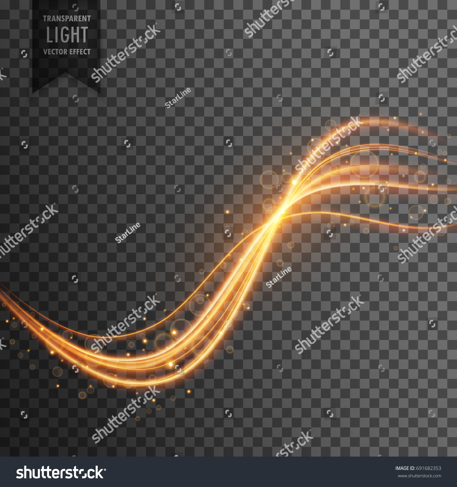 Transparent Light Effect Trails Sparkles Stock Vector (Royalty Free ...
