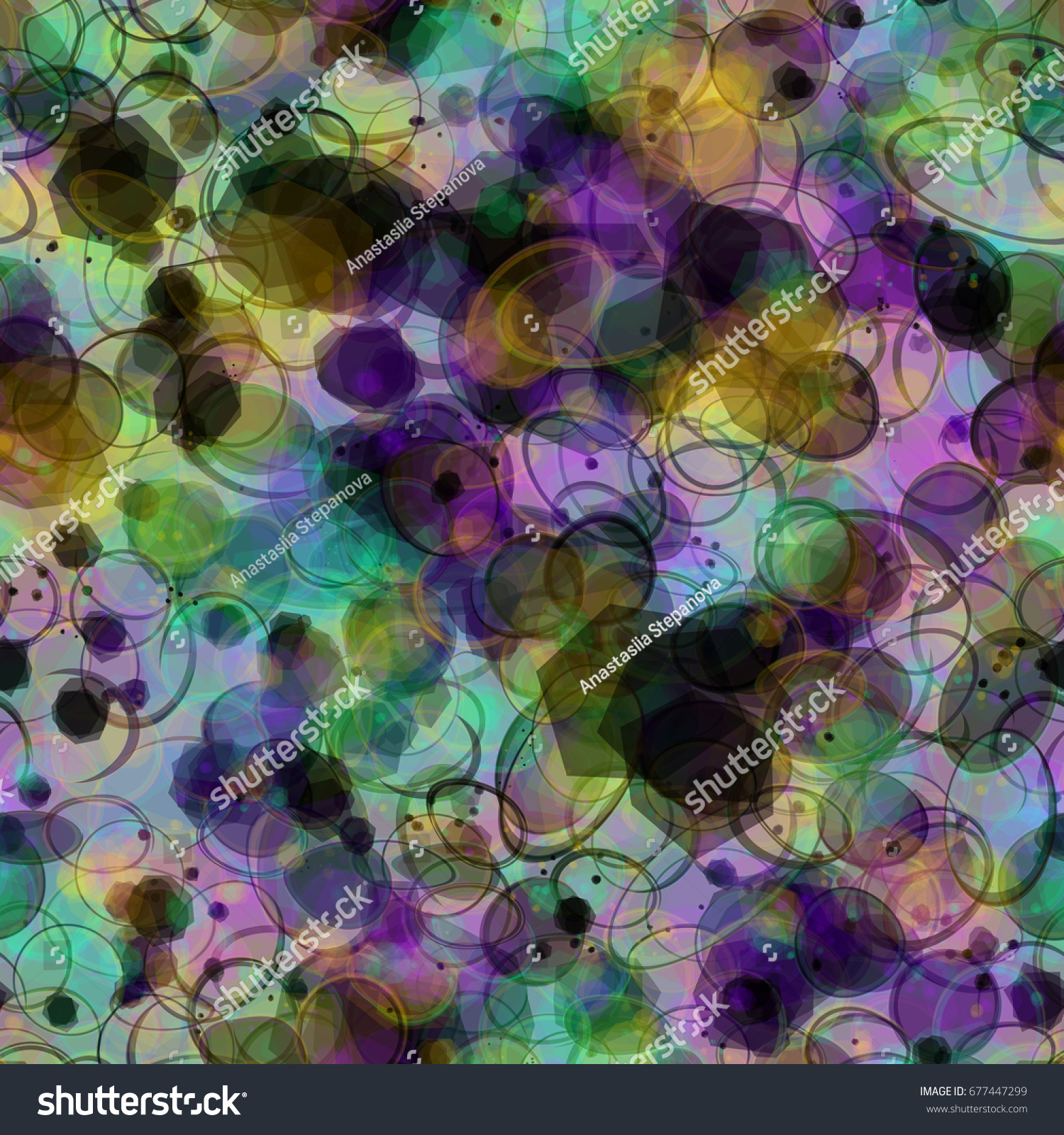 Transparent Overlapping Colored Spots Abstract Vector: เวกเตอร์สต็อก ...