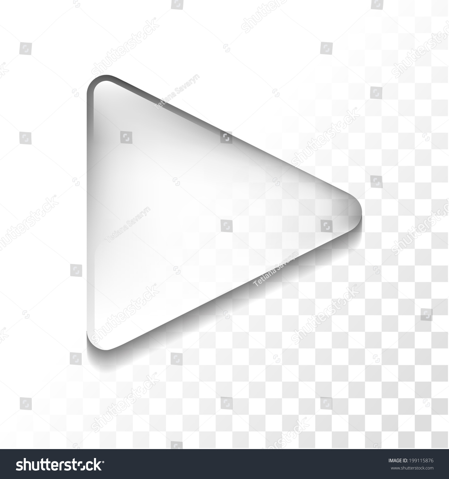 Transparent Play Icon Stock Vector (Royalty Free) 199115876