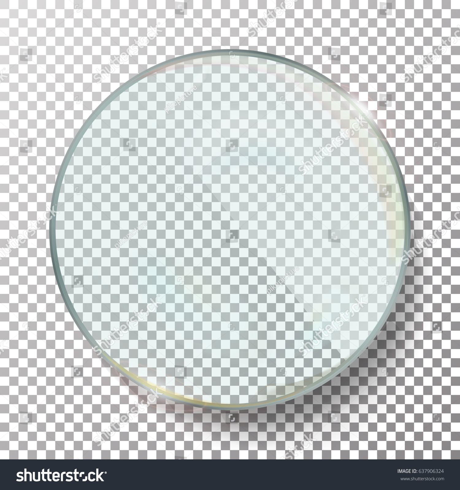 Transparent Round Circle Vector Realistic Illustration 스톡 벡터(로열티 프리 ...