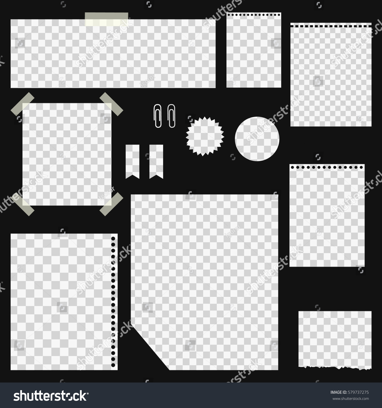 Transparent Sheets Office Stock Vector (Royalty Free) 579737275 ...