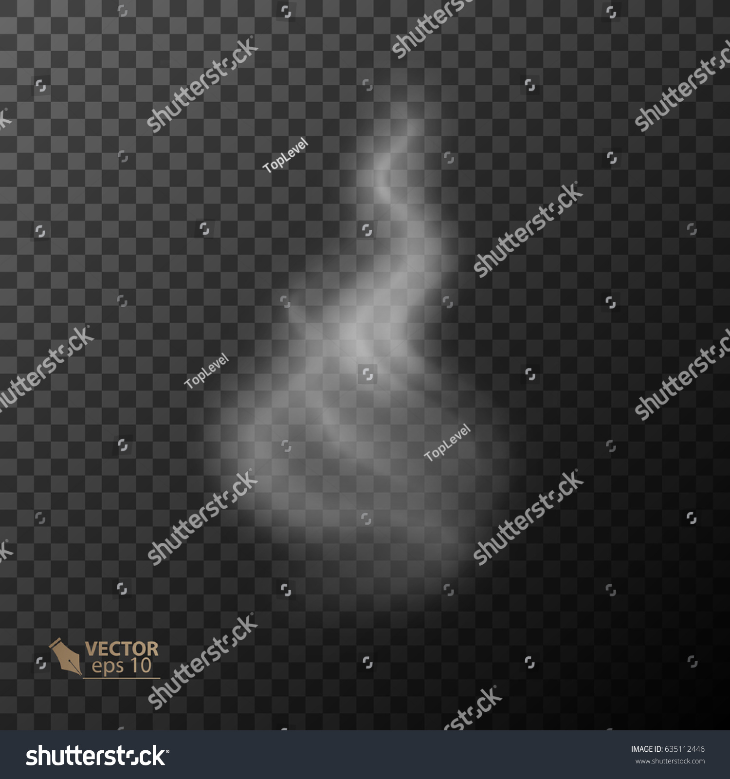 Transparent Smoke On Dark Background Vector Stock Vector (Royalty Free ...