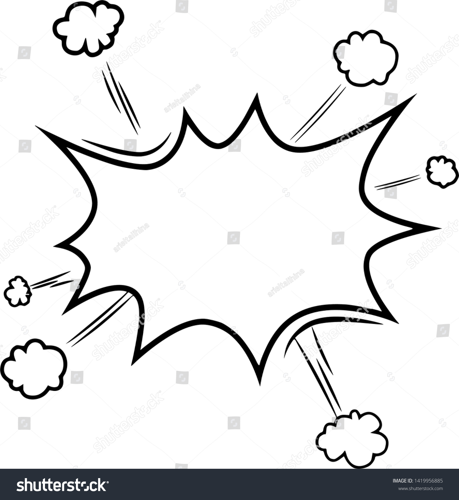 Transparent Template Boom Comic Book Explosion: vector de stock (libre ...
