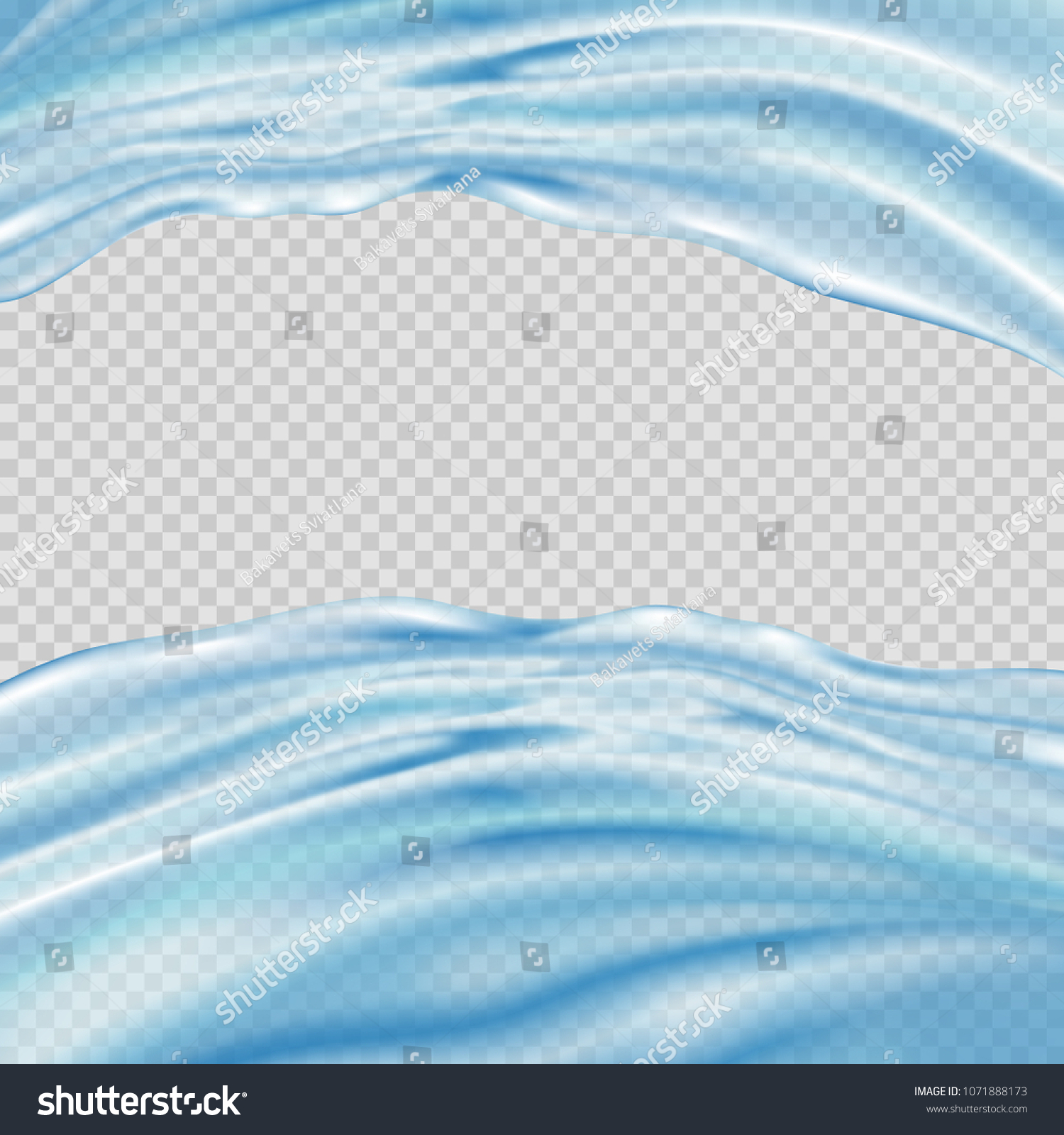 Transparent Water Frame Vector Illustration Stock Vector (Royalty Free ...