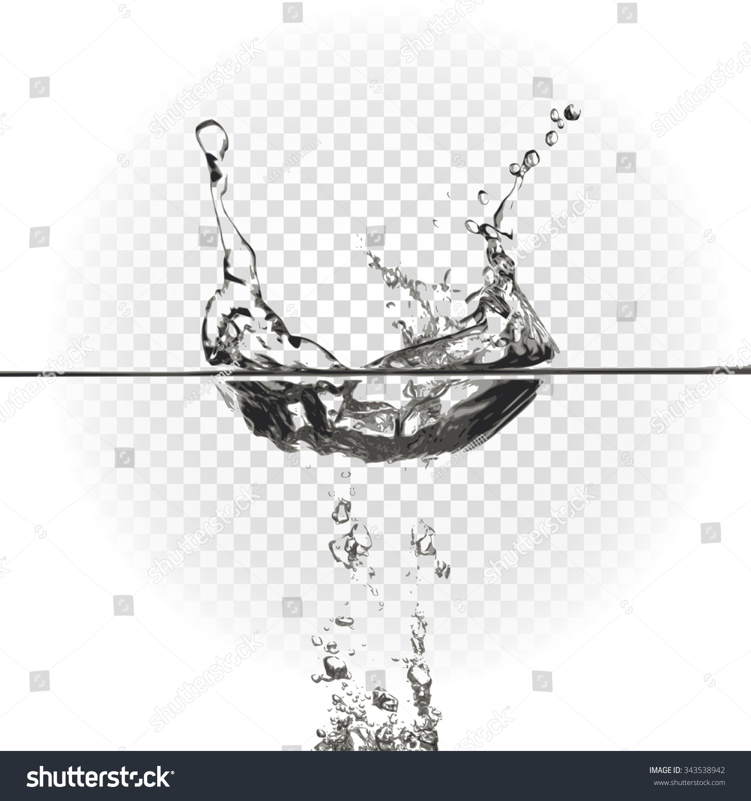 Transparent Water Splash Effect Spray Vector Stock Vector (Royalty Free ...