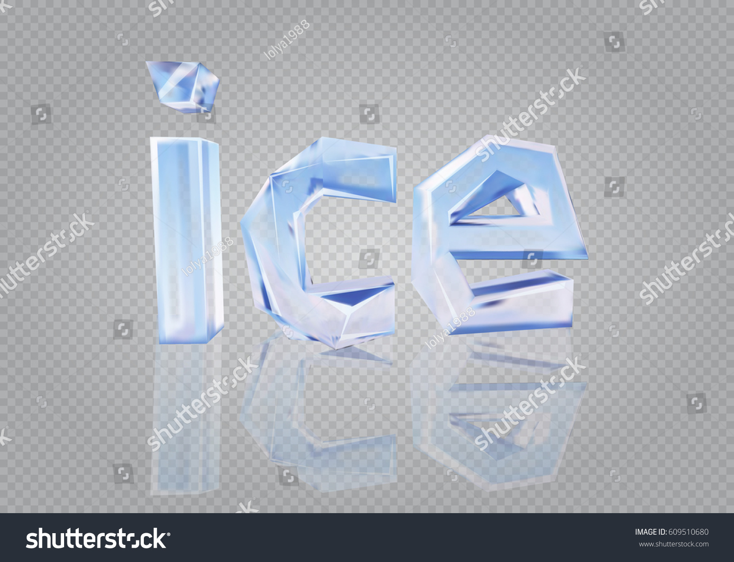 Transparent Word Ice Stock Vector (Royalty Free) 609510680 | Shutterstock