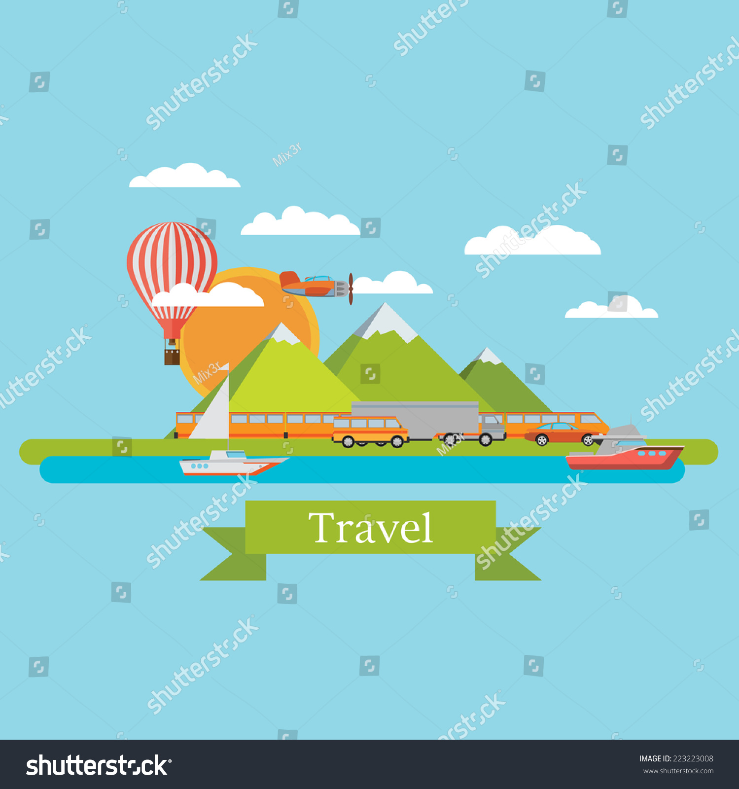 Transport Vector Background Stock Vector (Royalty Free) 223223008