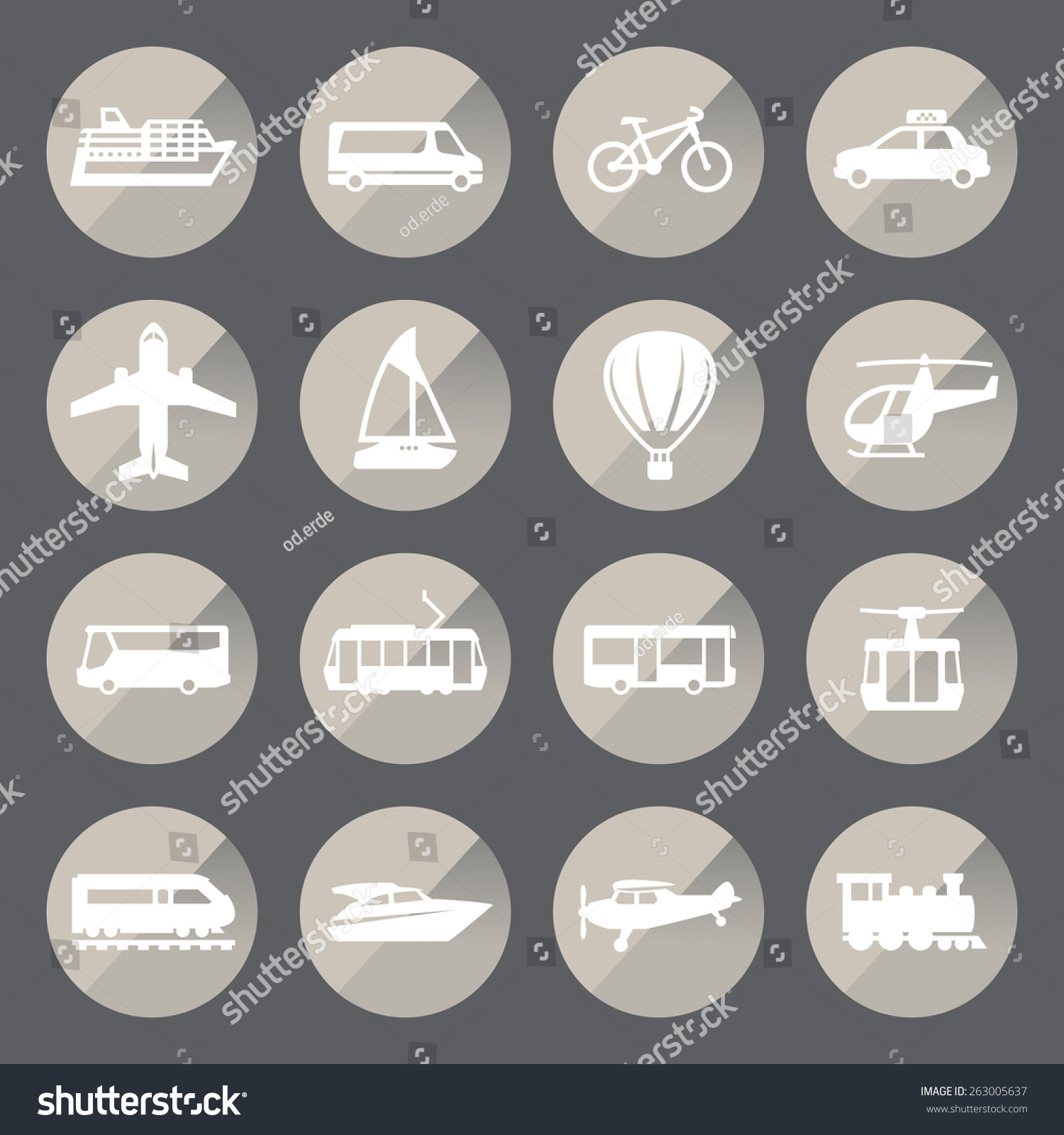 Transportation Circle Icon Set E P Stock Vector (Royalty Free ...