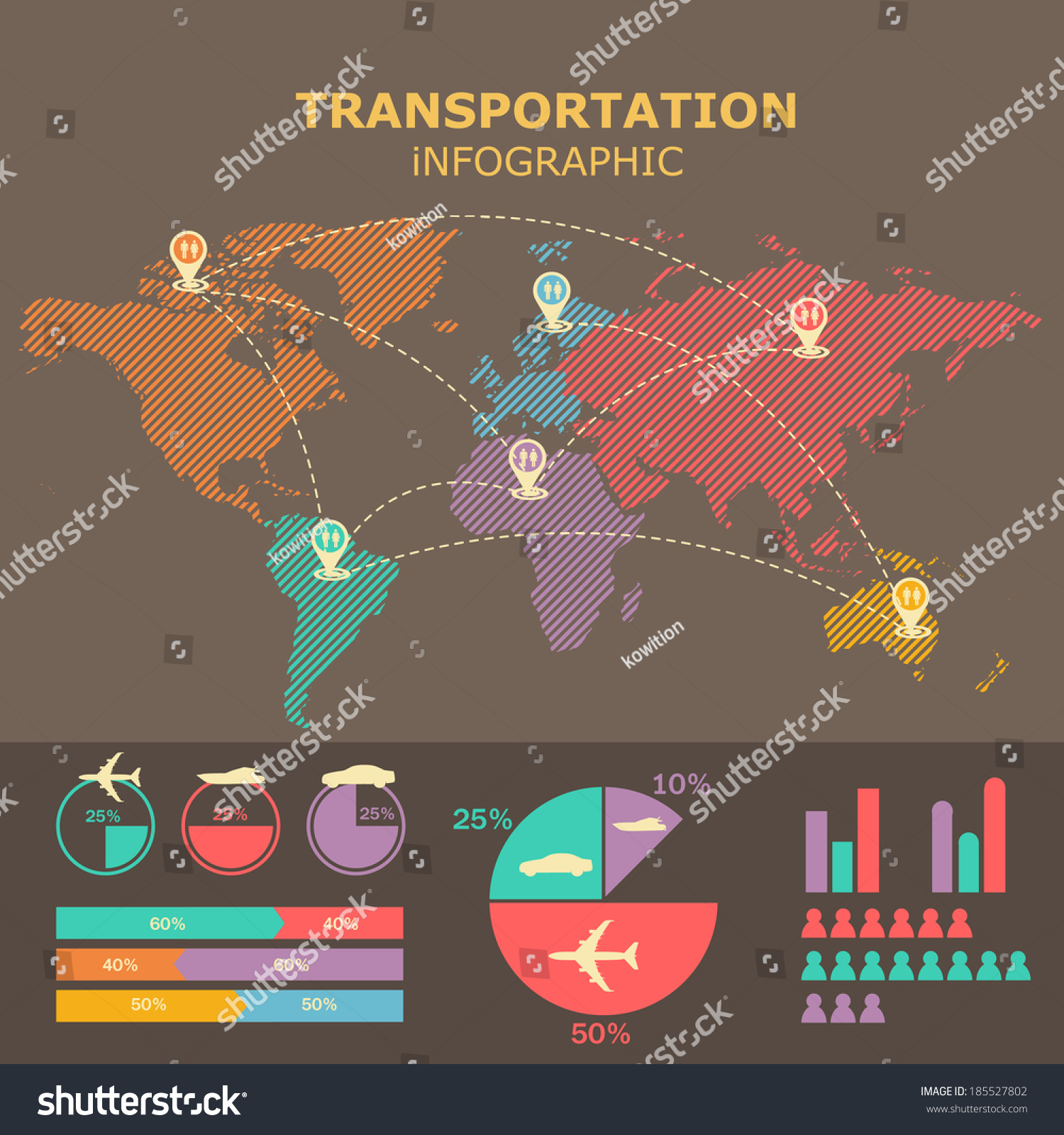 Transportation Infographic Stock Vector (Royalty Free) 185527802