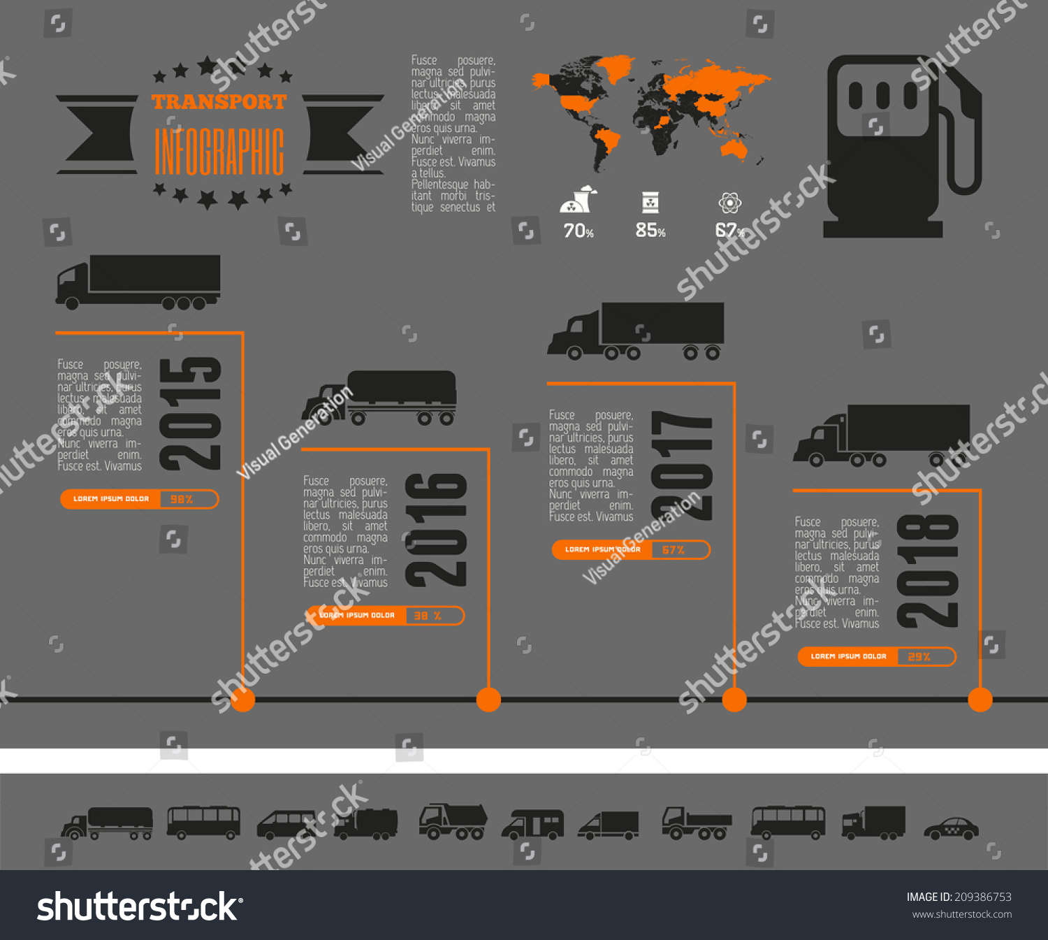 Transportation Infographic Template Stock Vector (Royalty Free ...