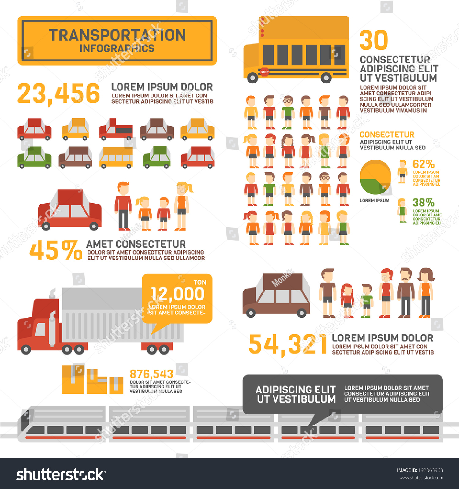 Transportation Infographics Stock Vector (Royalty Free) 192063968