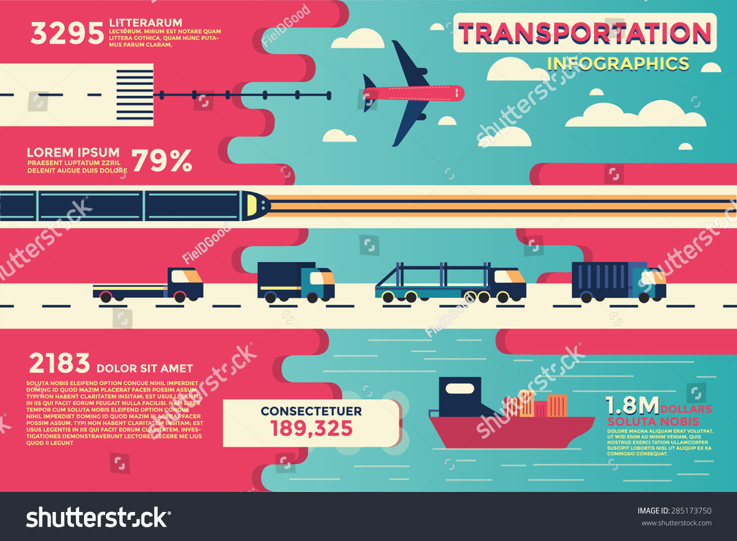 Transportation Infographics,Vector,Illustration. - 285173750 : Shutterstock