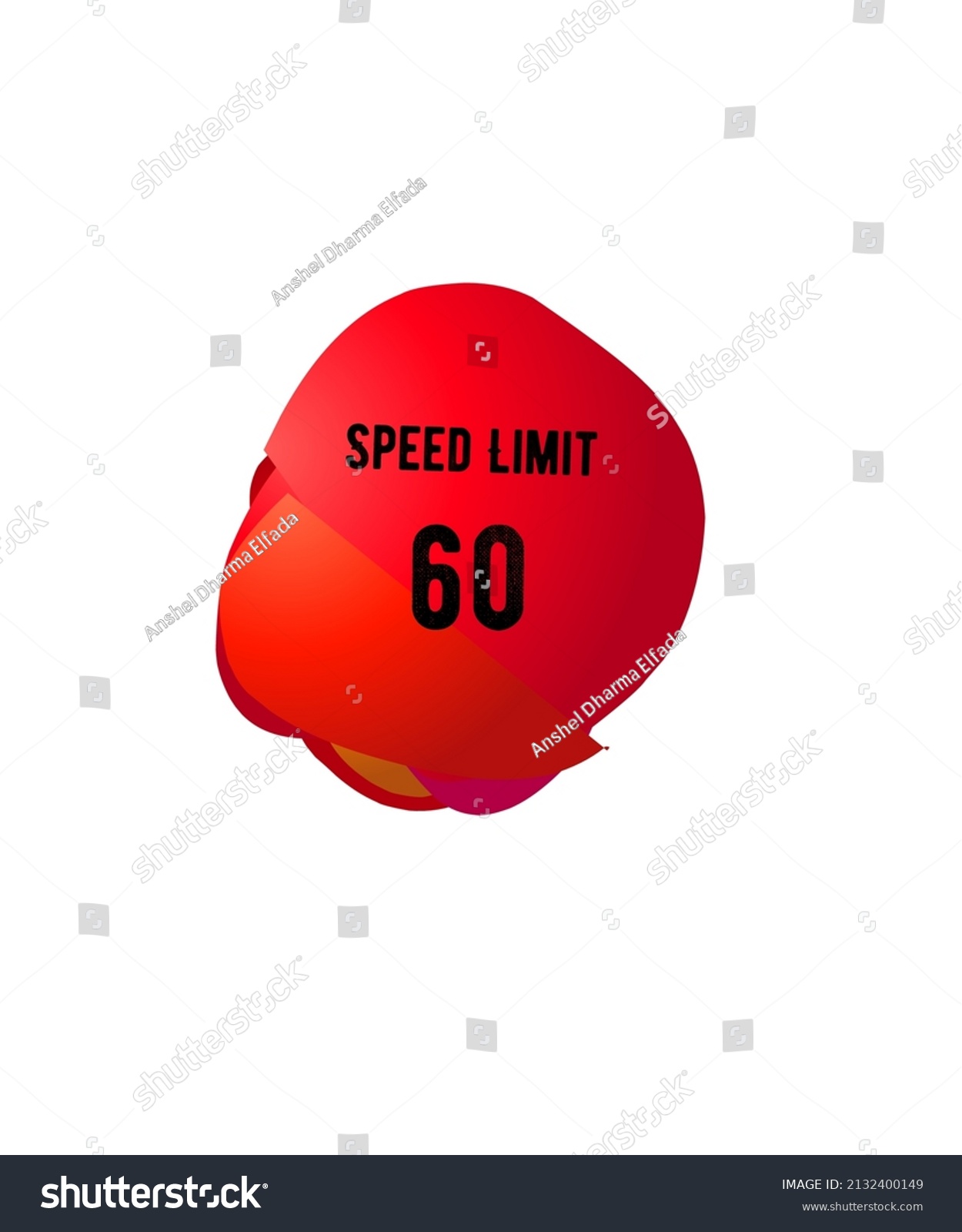 Transportation Speed Limit Vector Illustration Stock Vector (Royalty ...