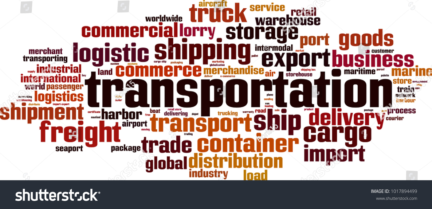 Transportation Word Cloud Concept Vector Illustration: vector de stock ...