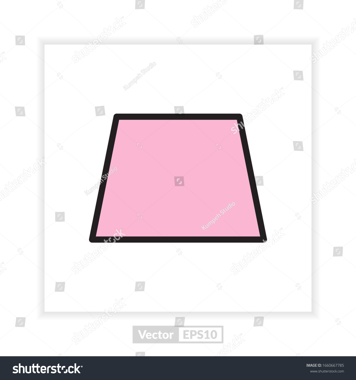 Trapezoid Shape Illustration Vector Graphic Basic: เวกเตอร์สต็อก (ปลอด ...