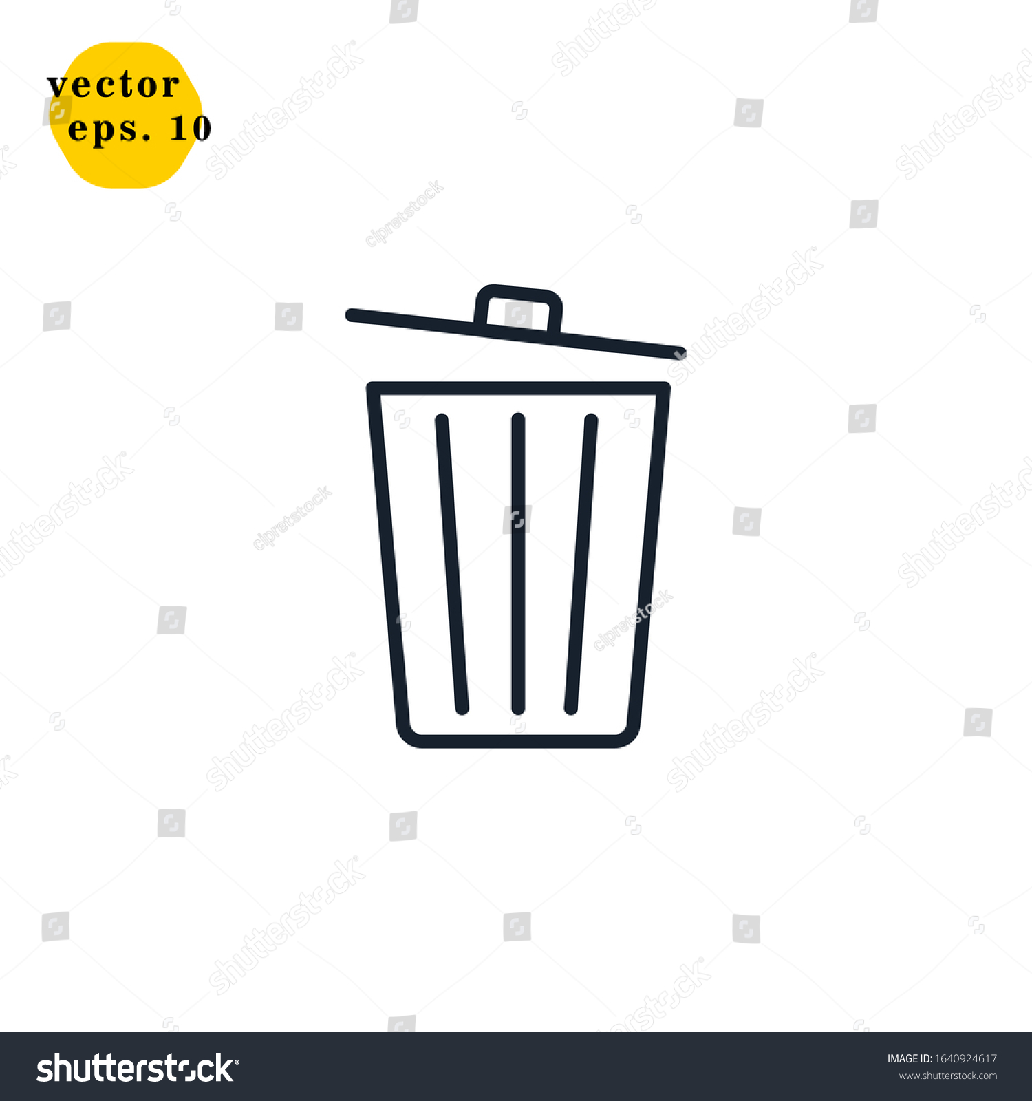 Trash Icon Logo Design Vector Template Stock Vector (Royalty Free ...